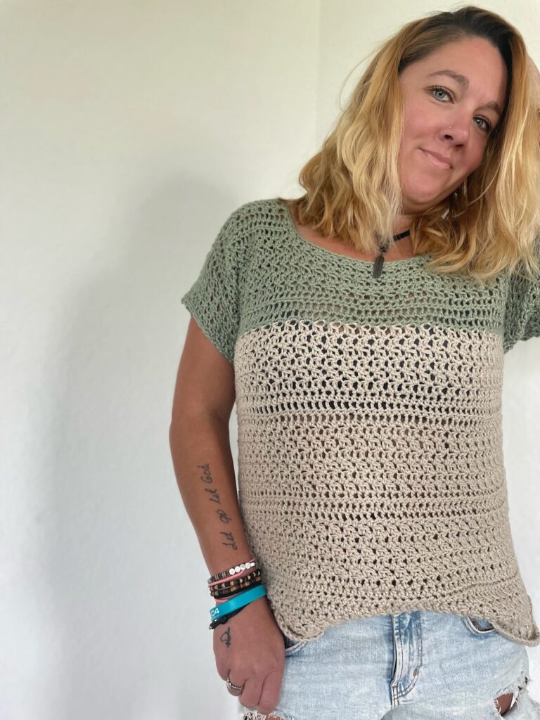 Boho Crochet Top - The Haven Tee - Free Pattern - Cactus & Lace Designs